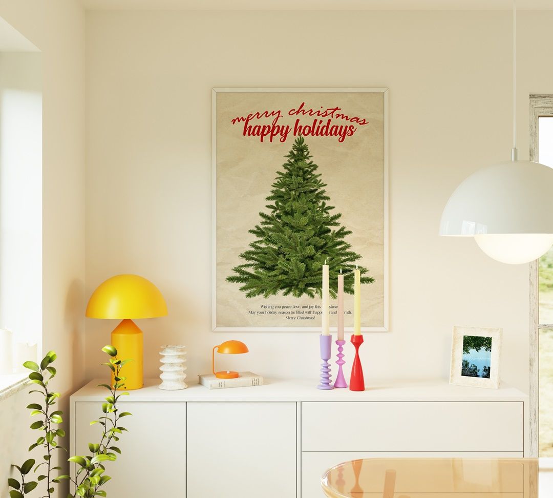 패브릭포스터·그림 21 크리스마스 인테리어 포스터 액자 겨울 그림 해피 트리 오늘의집 쇼핑