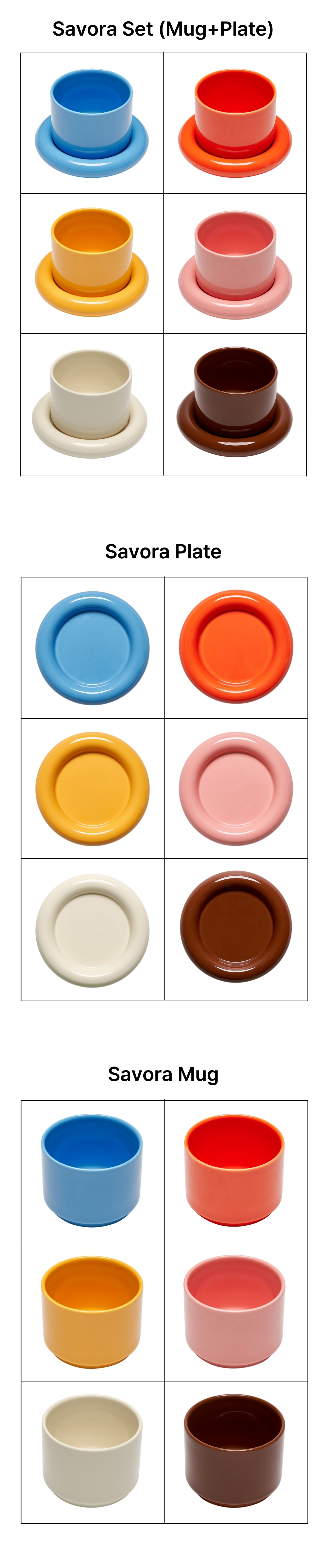 머그컵 > 사보라 머그+플레이트, 4 SET (6color) | 오늘의집 쇼핑