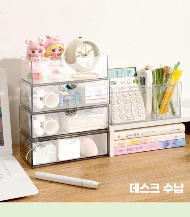 기타수납함 서랍형 슬라이딩 화장품 정리함 데스크 미니서랍 아크릴 욕실 화장대 보관함 립스틱 수납함 오늘의집 쇼핑