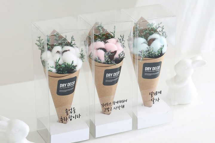 드라이플라워 졸업식 목화 드라이플라워 미니꽃다발 5colors 오늘의집 쇼핑