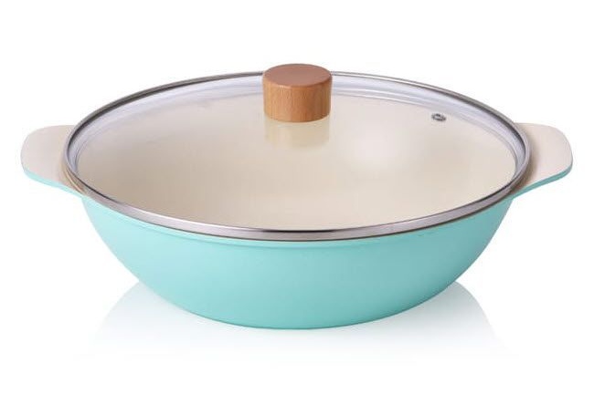냄비·뚝배기 리빙아트 디오바코 Ih 우드 세라믹 전골웍팬 28cm 인덕션 양수웍팬 전골냄비 9564 오늘의집 쇼핑
