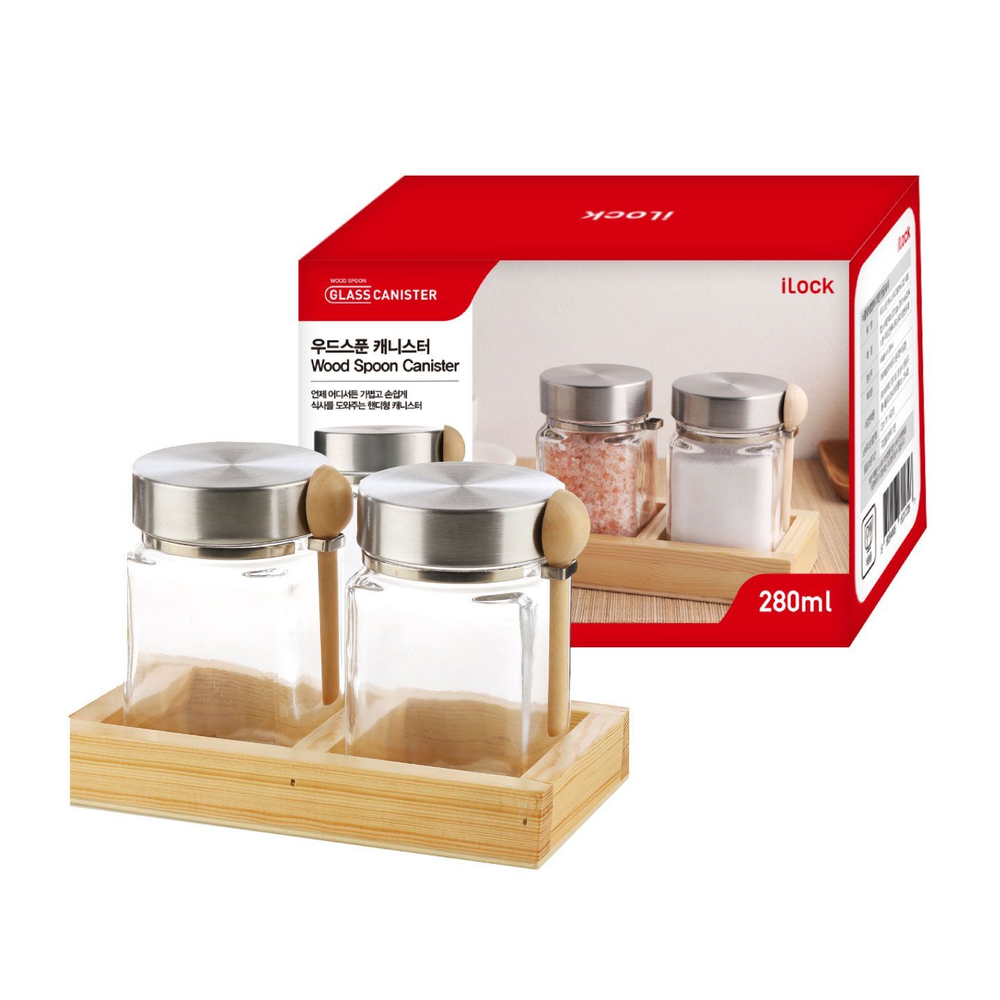 양념통·오일병 > 아기자기 디자인! 우드스푼 양념통 280ml 2P 선물용 SET | 오늘의집 쇼핑