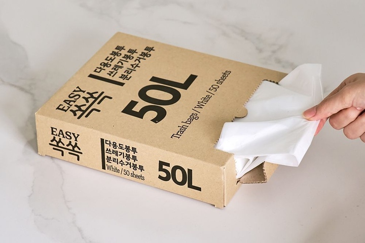 비닐·포장용품 Easy쏙쏙 50l 50p 배접형 다용도 분리수거 재활용 비닐 쓰레기봉투 오늘의집 쇼핑