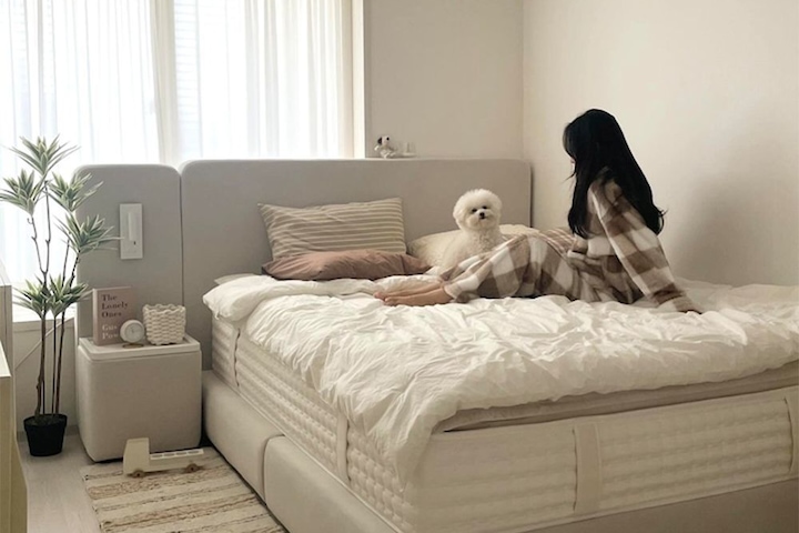 침대프레임 이안 아쿠아텍스 패브릭 호텔 침대 프레임ssqk 오늘의집 쇼핑