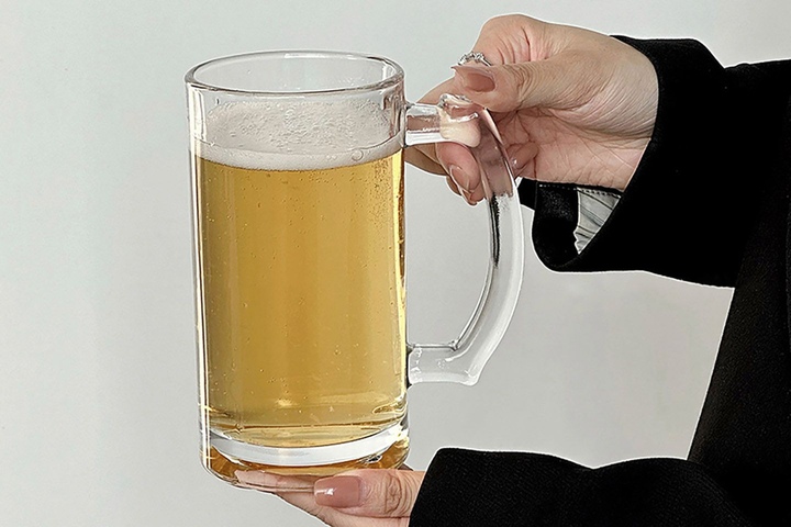 유리컵·물컵 해외 맥주 글라스 매트 무광 유광 빅핸들 유리잔 하이볼 480ml 오늘의집 쇼핑