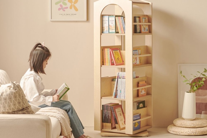 수납장·옷장 채르민 전면 책꽂이 자작 4단 회전 아동 책장 오늘의집 쇼핑
