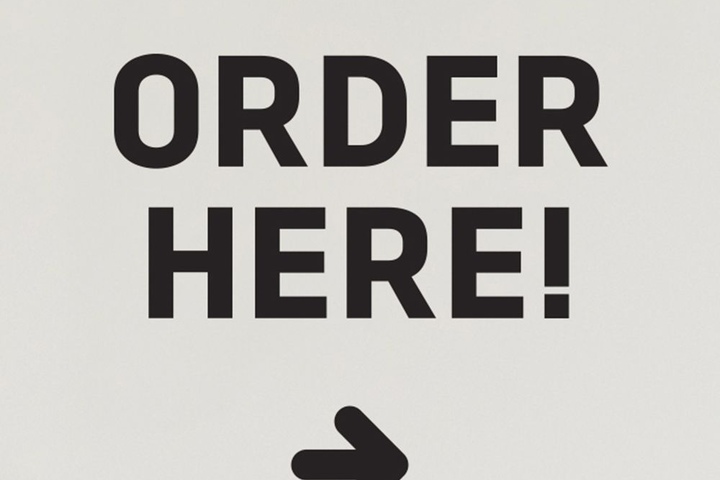 데코스티커 고딕st Order Here 화살표 주문표시 가게 음식점 안내 레터링 스티커 오늘의집 쇼핑