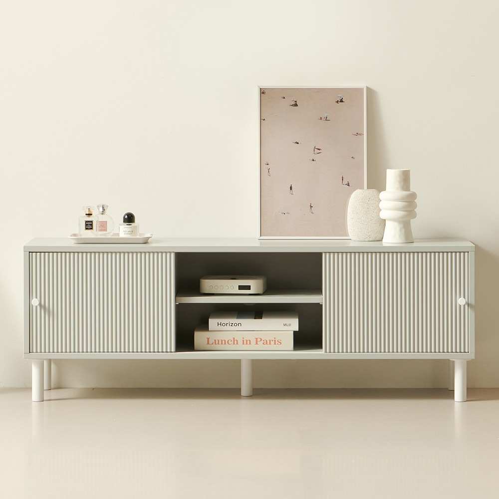 일반거실장 > 앤유 1200 템바보드 다리형 슬라이딩 거실 수납장 E0등급 LPM 선반장 3컬러 | 오늘의집 쇼핑