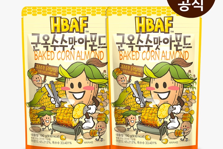 육포·견과·말랭이 군옥수수맛 아몬드 190g 2봉 오늘의집 쇼핑