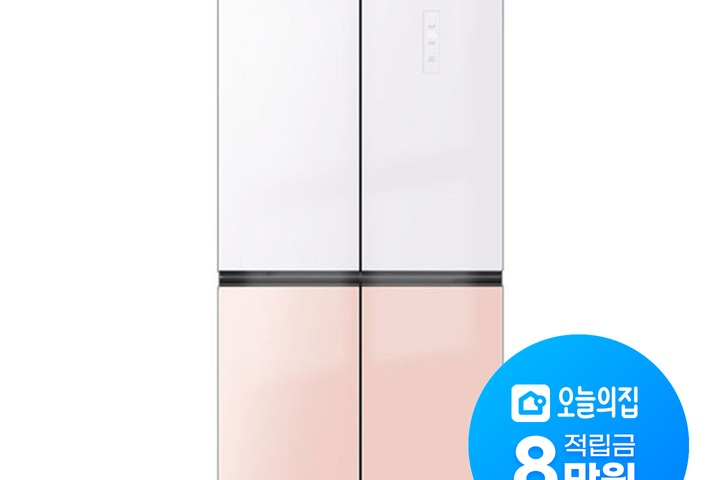 일반냉장고 렌탈 글램글라스 4도어 냉장고 433l 글램화이트피치핑크 Hrs445mnwp 오늘의집 쇼핑