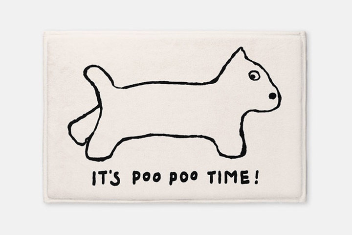 현관·발매트 김은송 작가 선으로 표현한 드로잉 작품 Its Poo Poo Time 발매트 오늘의집 쇼핑