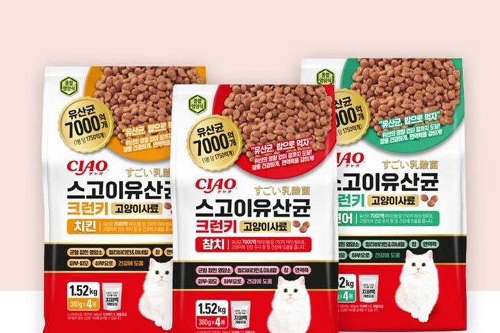 고양이 사료·간식 Ciao 스고이 유산균 크런치 전연령 고양이 건식사료 152kg 오늘의집 쇼핑