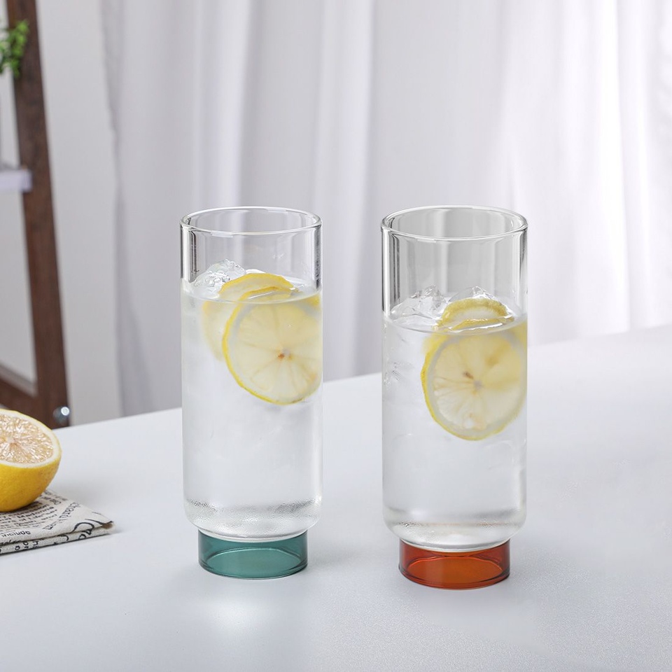 유리컵·물컵 내열유리 베이직 컬러 고블렛 유리컵 세트 500ml 2p 오늘의집 쇼핑