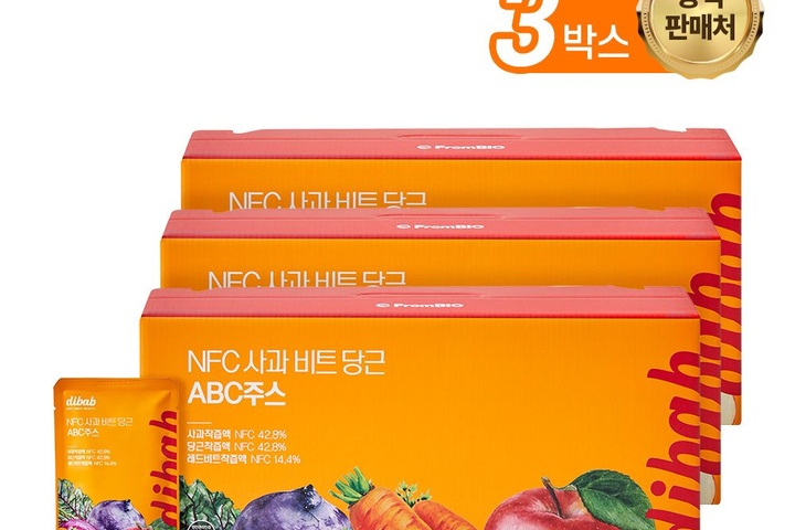 과일·야채음료 디밥 Nfc사과비트당근 Abc주스 70ml 30포x3박스 본사유통 오늘의집 쇼핑