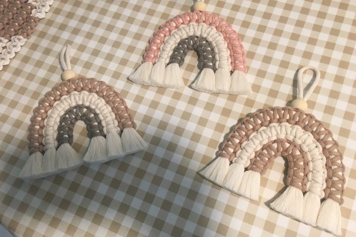 마크라메 5 쿠폰 무지개 마크라메 아이방 아기방 꾸미기 월행잉 라떼 오늘의집 쇼핑