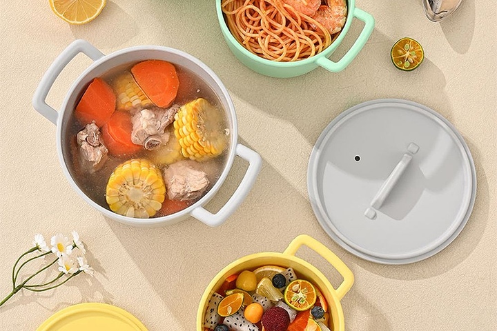 밀폐용기·반찬통 실리콘 전자레인지 계란찜기 이유식 멀티 냄비 600ml 오늘의집 쇼핑