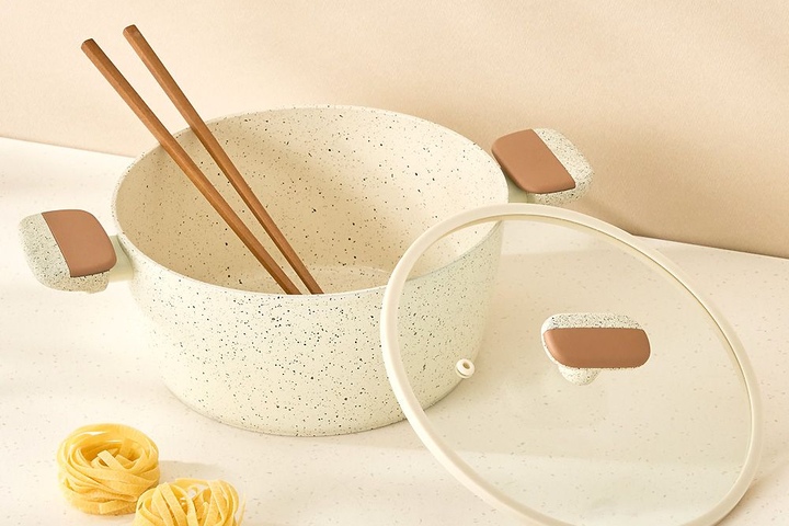 냄비·뚝배기 Ih 바닐라빈 항균 세라믹 냄비 양수 24cm 오늘의집 쇼핑