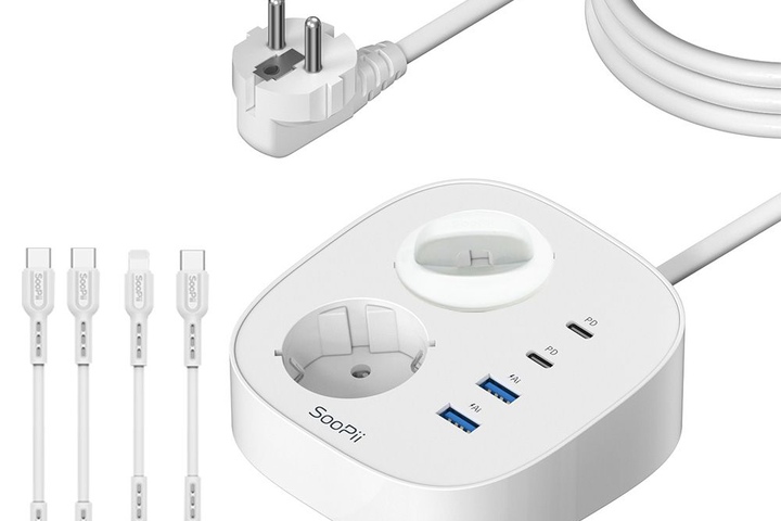 휴대폰액세서리 Gan 65w 2구 콘센트 4000w Usb 초고속 멀티충전기 Gc10 케이블포함 오늘의집 쇼핑
