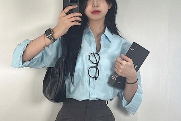 등산·아웃도어 여성 오버핏 베이직 남방 셔츠 2컬러 긴팔셔츠 무지 보이 셔츠 블라우스 루즈핏 흰남방 오늘의집 쇼핑
