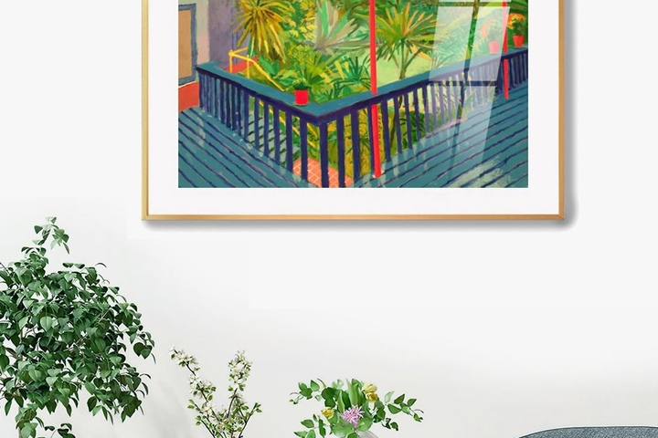 액자 567호크니 가든3캔버스천메탈프레임액자 아크릴액자 매트액자 모던구상 풍경화 컨템포라리 오늘의집 쇼핑