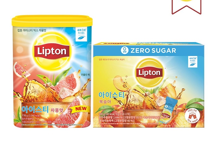 찻잎·티백·분말 유니레버 립톤 아이스티 제로슈가 복숭아 5g60포 1개 자몽맛 770g 1개 오늘의집 쇼핑