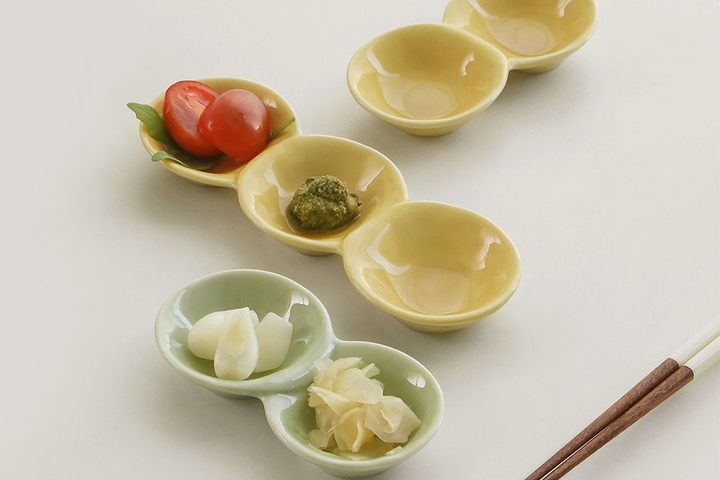 식판·나눔접시 칸칸 콩 나눔접시 2칸 종지 찬기 소스볼 오늘의집 쇼핑