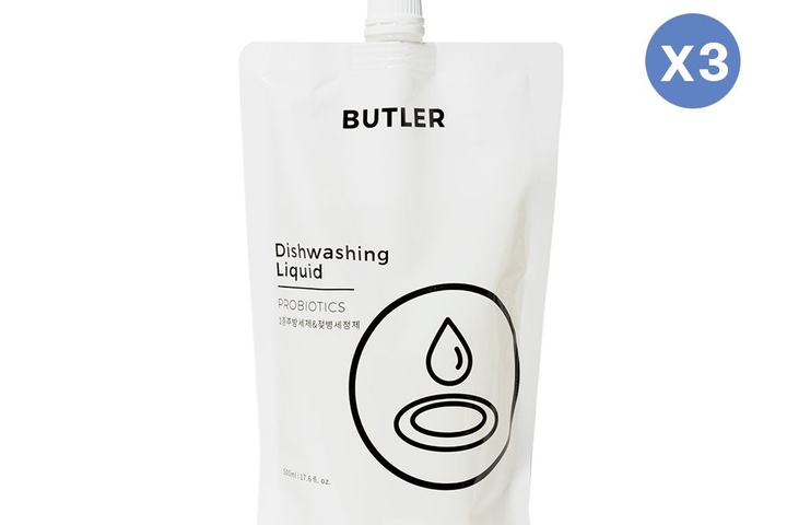 세탁용품 버틀러 리필 프로바이오틱스 1종 주방세제and젖병세정제 500ml X 3팩 오늘의집 쇼핑