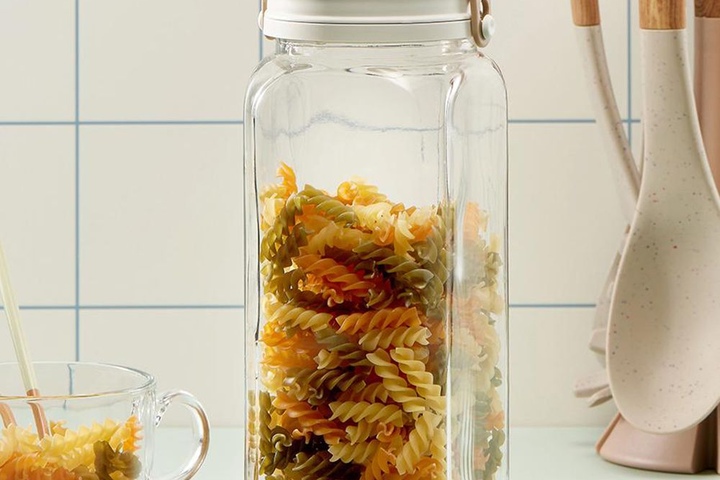 밀폐용기·반찬통 르베르폴리세 브라운 핸들 유리 캐니스터 2100ml 오늘의집 쇼핑