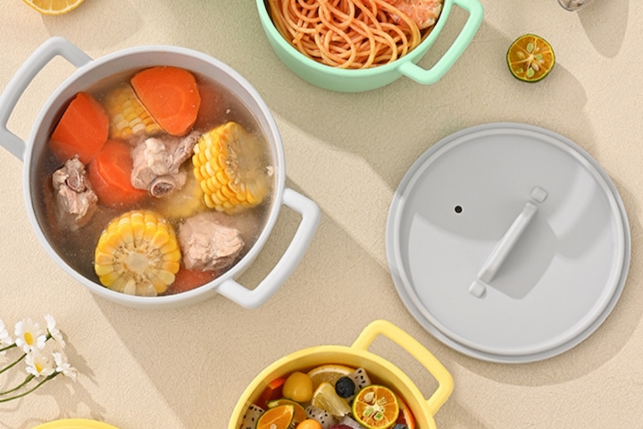 밀폐용기·반찬통 실리콘 전자레인지 용기 찜기 계란찜 냄비 그릇 야채찜 라면 전자레인지용 밥솥 1200ml 오늘의집 쇼핑