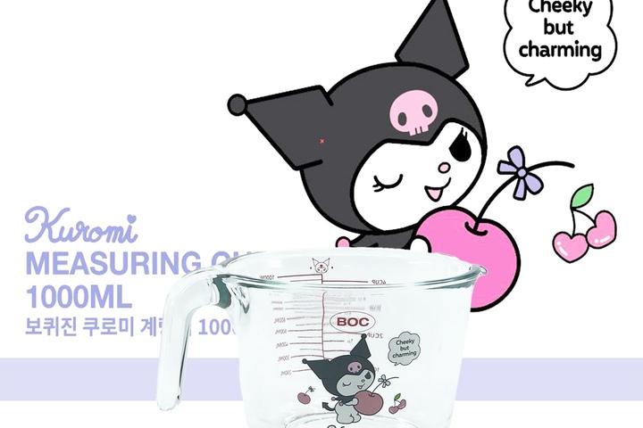 베이킹용품 산리오 내열유리 베이킹 오븐 눈금 계량컵 1000ml 오늘의집 쇼핑