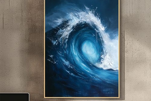 그림·사진 폭풍우소용돌이 그림 알루미늄액자 파도 바다 물결 여름 푸른 아파트 거실 인테리어 액자 오늘의집 쇼핑