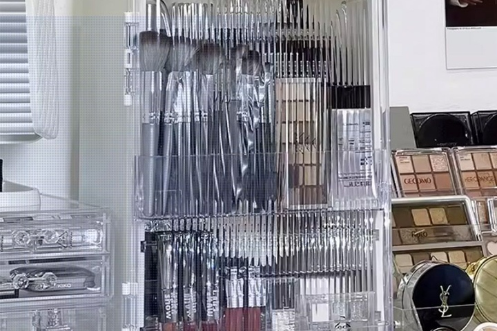 화장품정리용품 대용량 특대형 냉장고형 화장품 정리함 투명 아크릴 올인원 메이크업 립스틱 향수 수납함 오늘의집 쇼핑
