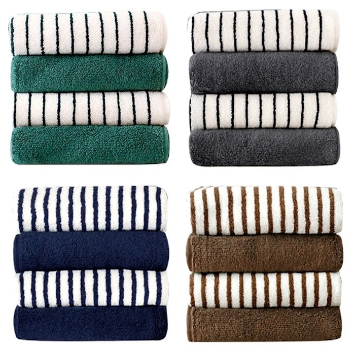 세면타월 스트라이프 코마사30수170g호텔수건타월10장4color 오늘의집 쇼핑