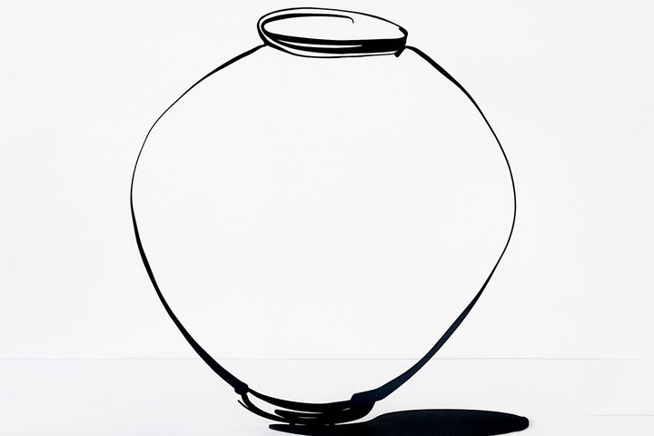 장식소품 더닷 드로잉 철제 달항아리 오브제 Drawing Moon Jar L 오늘의집 쇼핑