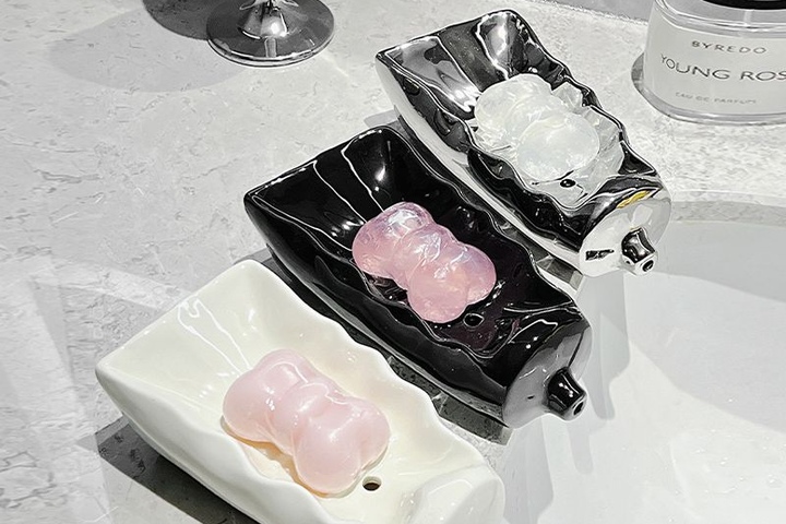 욕실선반·욕실정리 해외 북유럽 세라믹 치약 비누케이스 물빠짐 비누 거치대 홀더 3colors 오늘의집 쇼핑