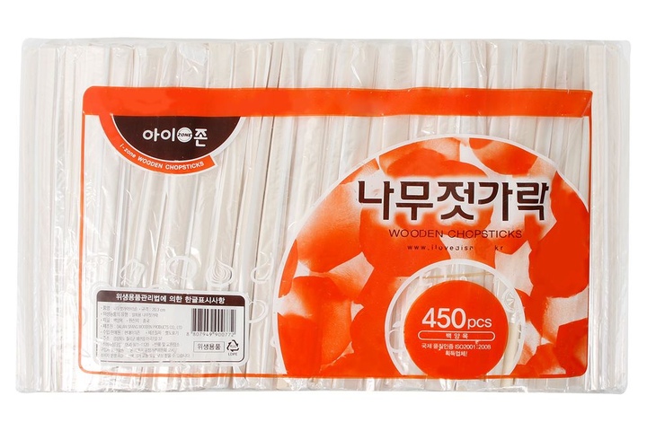 수저·포크·이쑤시개 아이존 나무젓가락 비닐포장 450개입 Na 일회용 대용량 젓가락 오늘의집 쇼핑