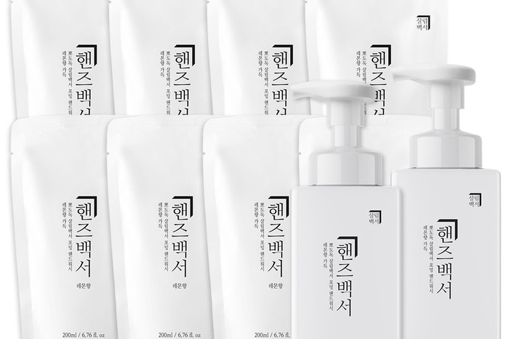 핸드·풋 핸드워시 손세정제 용기 500mlx2개리필 200mlx8개 핸드솝 파우더향 오늘의집 쇼핑