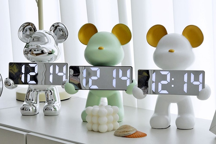 알람·탁상시계 모던 심플 감성 인테리어 장식 곰 Led 디지털 알람 탁상시계 오늘의집 쇼핑