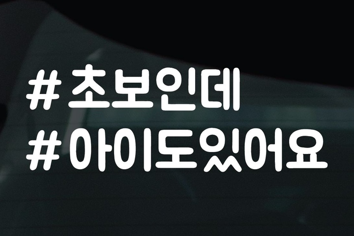 익스테리어용품 해시태그 스티커 차량 자동차 데칼 시트지 17 초보인데아이도있어요 오늘의집 쇼핑