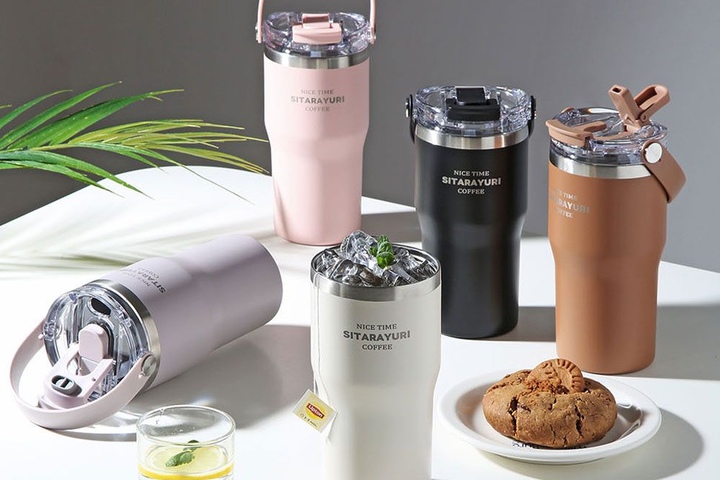텀블러·빨대·컵소품 더블 드링크 대용량 보온보냉 텀블러 600ml 오늘의집 쇼핑