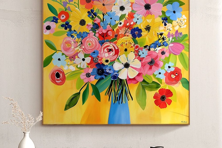 그림·사진 행복을 담은 황금꽃 고급 인테리어 그림 액자행복선물 오늘의집 쇼핑