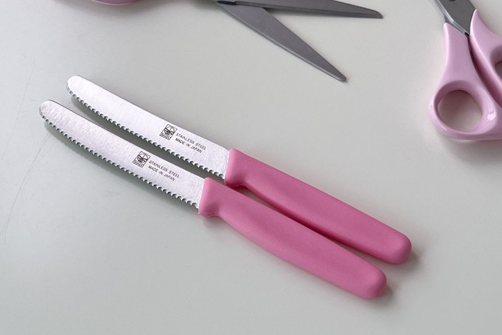 칼·칼갈이 핑크 톱니 휴대용 바게트 과도 칼 오늘의집 쇼핑