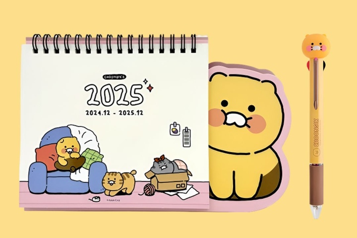 디자인문구 2025년 춘식이 탁상달력 미니 데스크 캘린더 오늘의집 쇼핑
