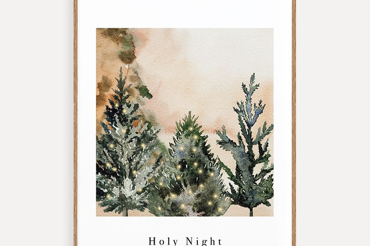 패브릭포스터·그림 윈터and크리스마스 10 Holy Night 포스터 액자 오늘의집 쇼핑