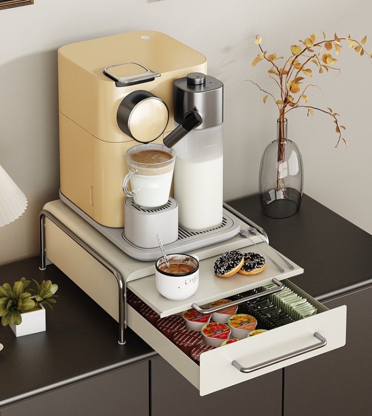 캡슐보관함·커피용품 커피캡슐보관함 2단 철제 슬림 서랍 정리 수납함 캡슐 디스펜서 화이트 론디 오늘의집 쇼핑