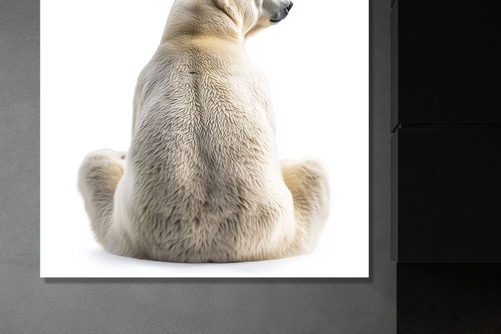 패브릭포스터·그림 생각하는 곰 그림 캔버스액자 겨울 성탄절 크리스마스 흰곰 북극곰 거실 카페 인테리어 액자 오늘의집 쇼핑
