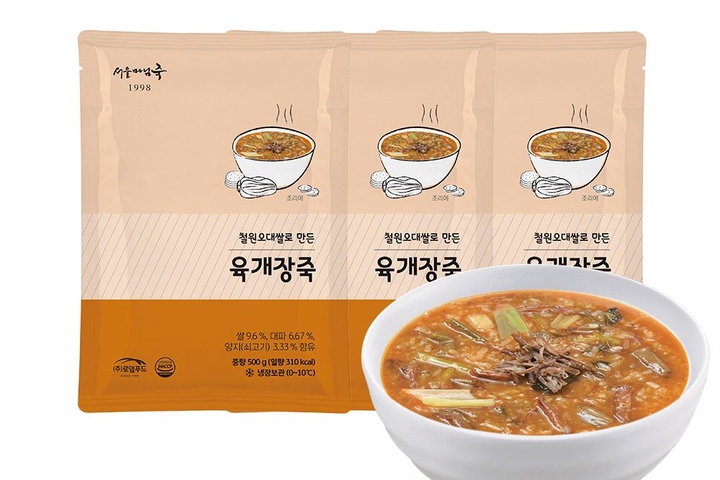 죽·수프·카레·짜장 육개장죽 500g 3팩 Set 오늘의집 쇼핑