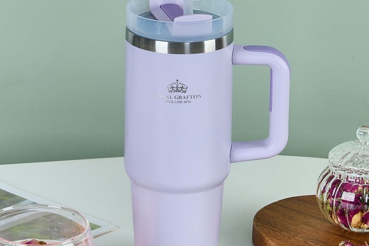 텀블러·빨대·컵소품 라벤더 스텐 손잡이 보온보냉 텀블러 900ml 오늘의집 쇼핑