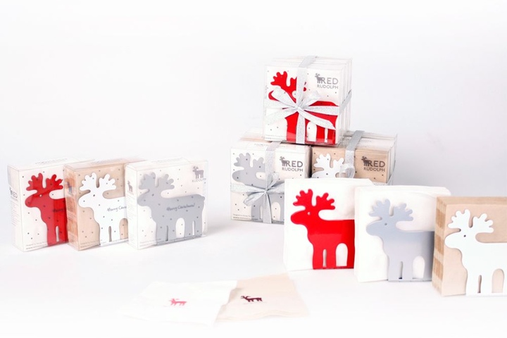 기타소모품·잡화 후스디자인 Rudolph 크리스마스 냅킨 Redgreensilverwhite 오늘의집 쇼핑