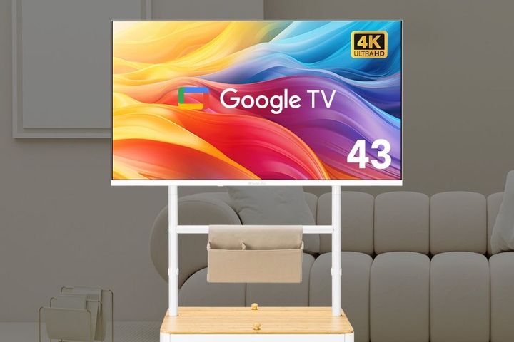 ~109cm~43 와이드무빙뷰 화이트 이동식 수납스탠드 셋트 43인치109cm4k Uhd 구글 스마트tv 오늘의집 쇼핑